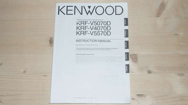 Bedienungsanleitung für Kenwood KRF-V4070D, KRF-V5070D & KRF-V5570D