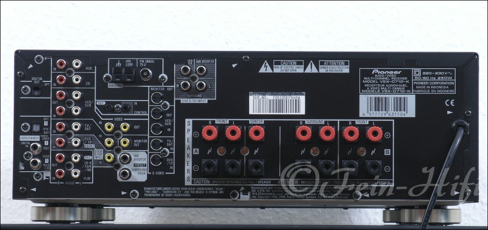 Pioneer VSX-D712 Dolby Digital DTS Receiver