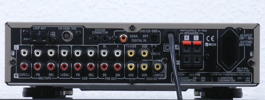 Denon AVR-F100 Dolby Digital DTS 5.1 Receiver champagner