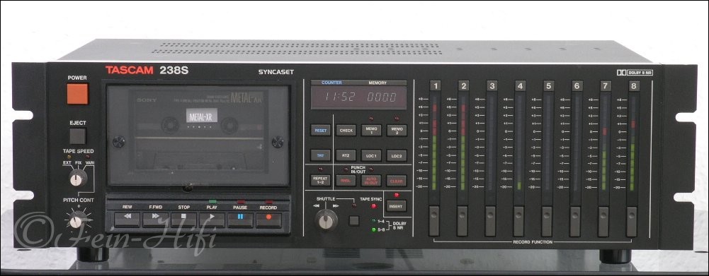 TASCAM 238S Professional 8-Spur Kassettendeck Dolby S pitchbar